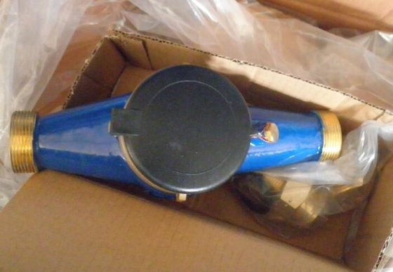 Dry Type Multi Jet Cold Water Water Meter , 15mm Water Meter Brass Body
