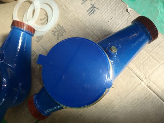 Dry Type Multi Jet Cold Water Water Meter , 15mm Water Meter Brass Body