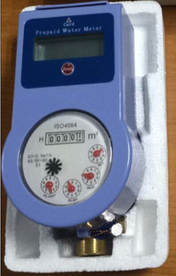 Touchless RF Card Radio Frequency Water Meter , Remote Control Smart Water Meter