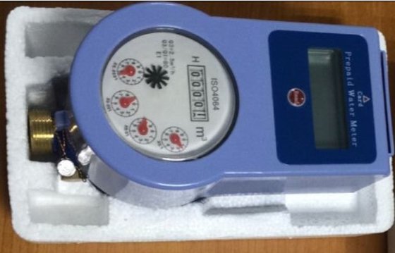 Touchless RF Card Radio Frequency Water Meter , Remote Control Smart Water Meter
