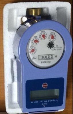Touchless RF Card Radio Frequency Water Meter , Remote Control Smart Water Meter