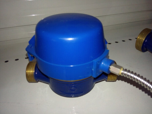 13mm Pulse Output Single Jet Water Meter With Vane Wheel Dry Dial For Household