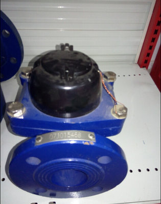 Flange Type Bulk Woltman Industrial Water Meter With Iron / Brass Body