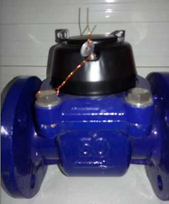 Flange Type Bulk Woltman Industrial Water Meter With Iron / Brass Body