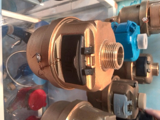 Volumetric Rotary Piston Smart Water Meter Liquid Sealed With Brass Body