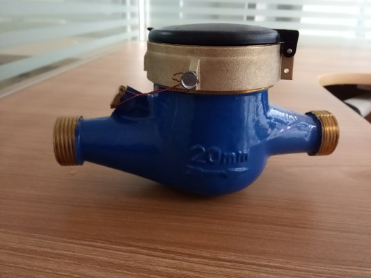 DN20mm Multi Jet Home Water Meter With Brass Body Class B For Cold Water
