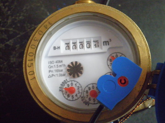 Dry Dial Type Multijet Water Meter With Pulse Output Brass Body For Residential