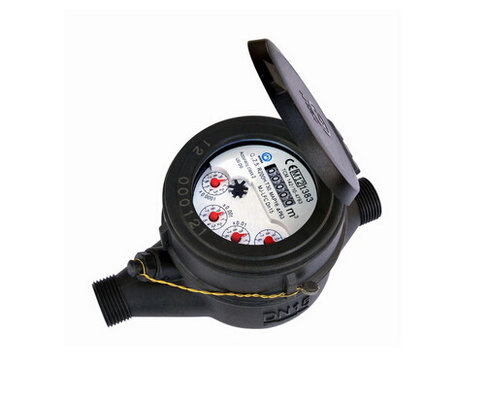 Nylon Plastic Multi Jet Magnetic Water Meter With Pulse Output Dry Type DN20mm