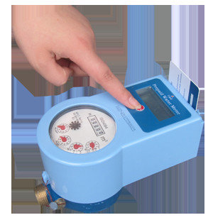 Prepayment Smart Water Meter With Brass Valve Control Low Battery Consuming