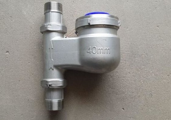 Rotary Vane Wheel Multi Jet Water Meter , Vertical Brass Inline Water Meter