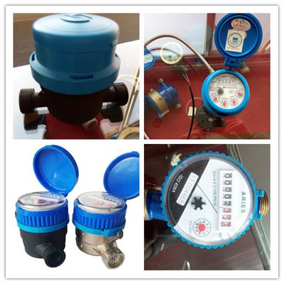 1 Inch Cold Water Meter Single Jet Pulse , Residential Water Meter Magnetic Transmission