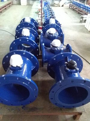 High Accuracy Irrigation Water Meter Horizontal , Woltman Type Cold Water Meter DN300