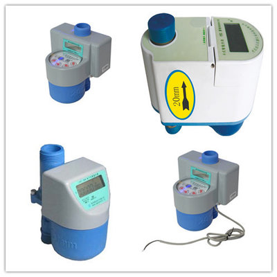 Vertical Type Prepaid Radio Frequency Water Meter With Ball Valve Control