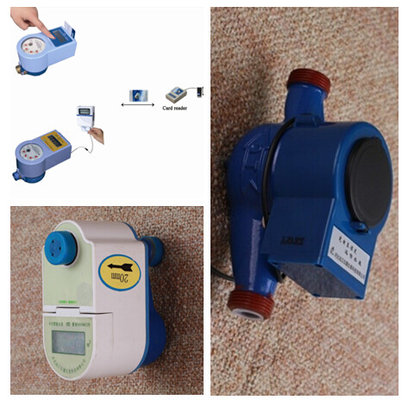 25mm Smart Radio Frequency Water Meter , Contactless RF Card Vertical Water Meter