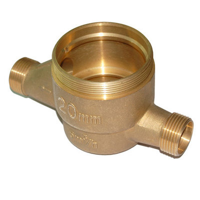 DN15 - DN40 Water Meter Accessories Brass Body Housing For Multiple Jet Water Meters