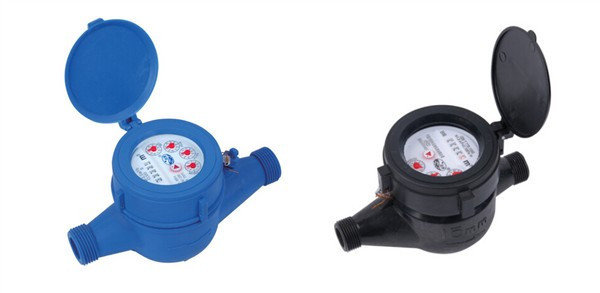 Nylon Plastic Multi Jet Magnetic Water Meter With Pulse Output Dry Type DN20mm