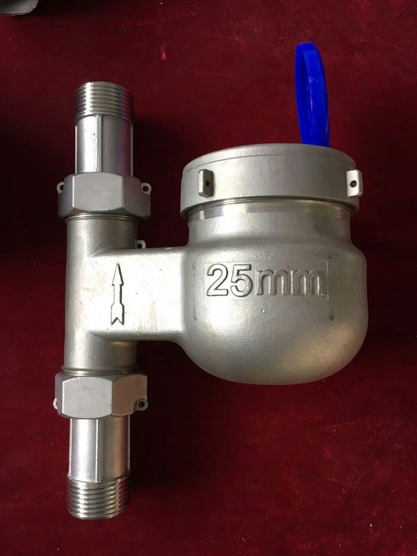 Inline Multi Jet Water Meter Stainless Steel , Portable Water Meter Magnetic Drive