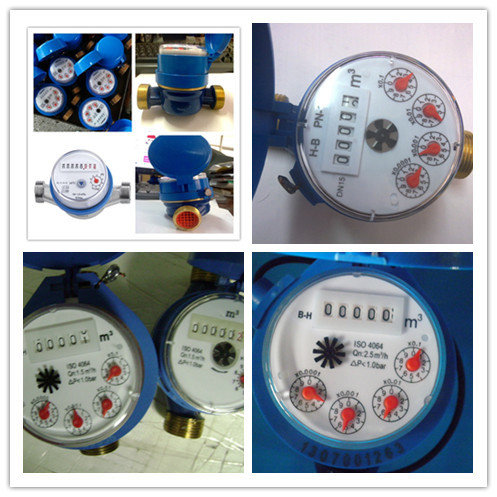Dry Type Single Jet Water Meter With Free Rotating Register For Flats Drinking Clean Water