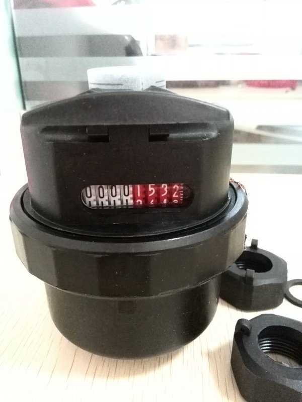 DN15 Domestic Rotary Piston Volumetric Water Meter For Cold Water Plastic Body