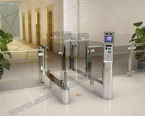 China Waterproof Automatic flap barrier sliding gate system with barcode identification Security Optical Access Control Gate supplier