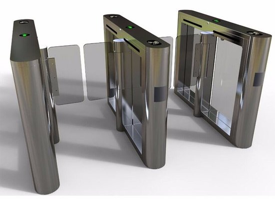 China Smart Access Gate 304 stainless steel sliding turnstile barrier gate for office buildings supplier