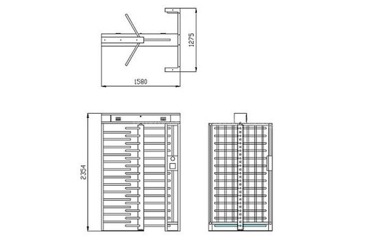 Factory Price Security Full High Turnstile Welcome Customize Full Height Turnstile With RFID / Biometric System supplier