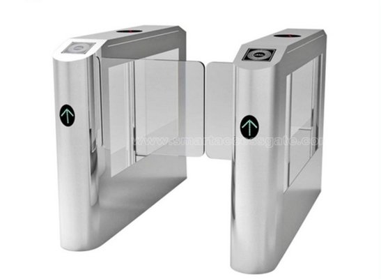 Automatic pedestrian access control system 304 stainless steel swing turnstile gate with RFID card / fingerprint supplier