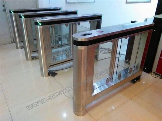 Face Recognition RFID magnetic card Pedestrian Manual Turnstile Swing Barrier Gate for Bank supplier