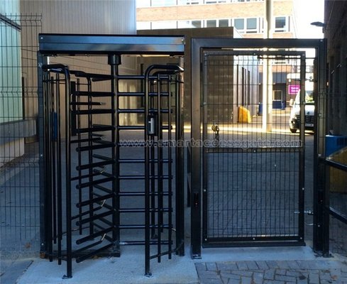 Electric black Dual-access full height turnstile for High-end residential district supplier