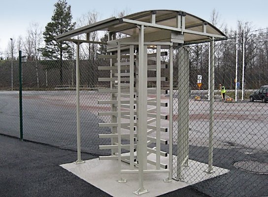 Pedestrian Access Control Door / new design security revolving full height turnstile for School supplier