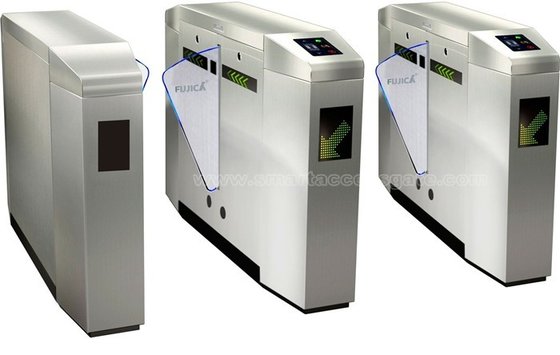 Retractable Flap Barrier Gate / Access Control Security Turnstiles supplier