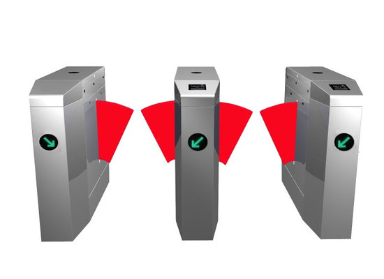 Automatic flap turnstile with Fingerprint , Ticket , or IC / ID Card supplier