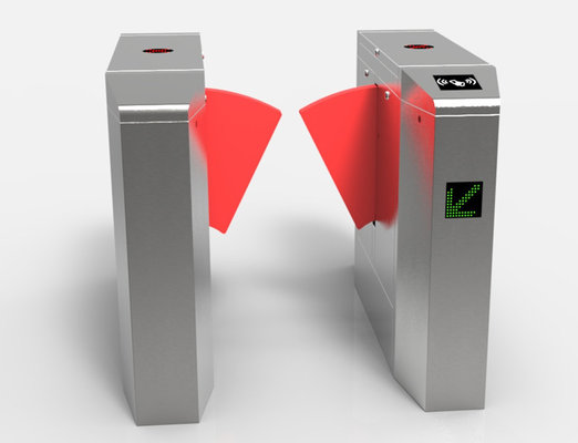 Automatic flap turnstile with Fingerprint , Ticket , or IC / ID Card supplier