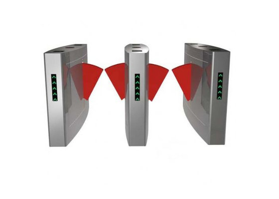 Smart access control glass wing flap turnstile swing gate for Bank supplier