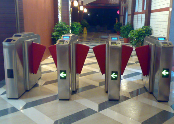 RFID/IC card reader Flap turnstile gate for subway station supplier