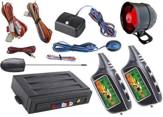 Double Way Alarm LCD Automotive Security Systems , Auto Keyless Entry System Big Sound Siren Alarm