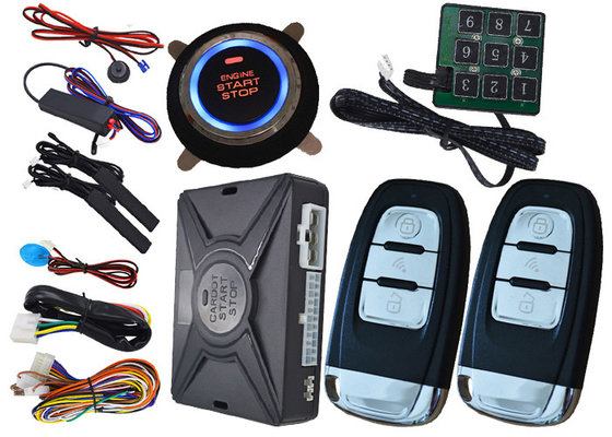 Anti - Robbery Smart Car Alarm System With Automotive Push Button Starter Switch
