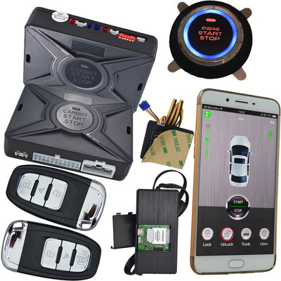 2 Way Smartphone Car Alarm System With Security Gps Tracking Location Keyless Go Start