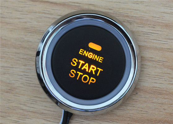 Footbrake Action Push Button Ignition Switch , Keyless Start Button Car Alarm Parts 300mA