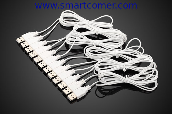 COMER anti-theft locking security retail display for mobile phone stands with alarm and type c charging cable
