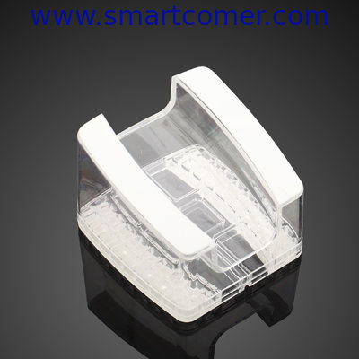 COMER anti-theft locking security retail display for mobile phone stands with alarm and type c charging cable