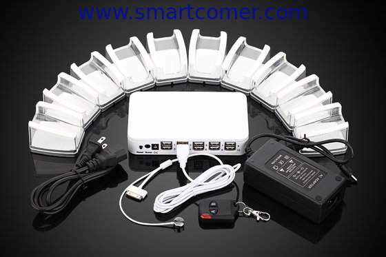 COMER 10 ports charging anti theft mobile tablet display security alarm control device