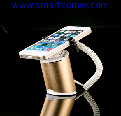 COMER mobile phone security counter holder barriers,mobile security stand with sensor alarm and charging