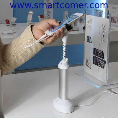 COMER alarm security display mobile phone clip lock holder with alarm gripper locking