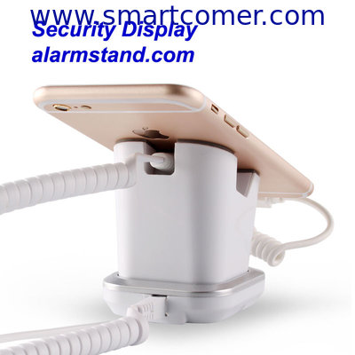 COMER security cell phone alarm stand for retailer shop display anti-theft cable locking devices