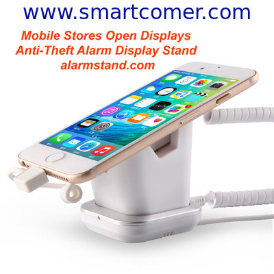 COMER anti lost alarm system mobile phone security stand with alarm anti-shoplift locking systems