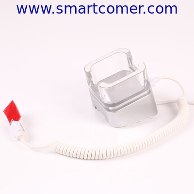 COMER Mobile phone Security alarm display acrylic stands with alarm and charging function