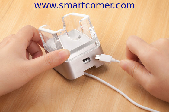 COMER anti-theft alarm locking devices security system tablet mobile phone display stand with security lock