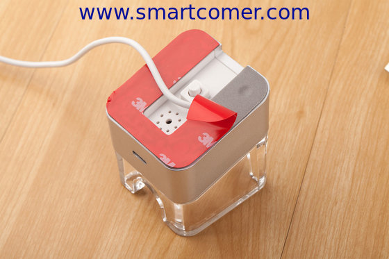 COMER security cable lock advertising anti-theft acrylic stand charger holder for tablet ipad mobile phone at stores