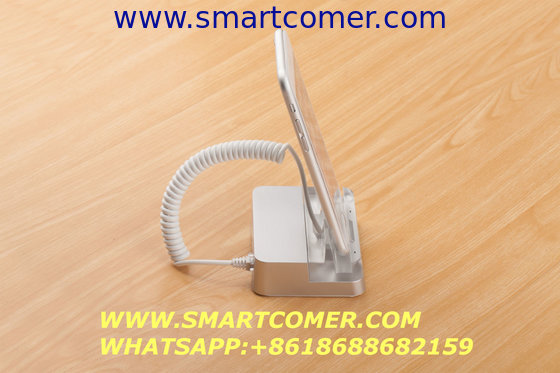 COMER security smart phone display kiosk with alarm anti-theft cable lock devices for retail shops